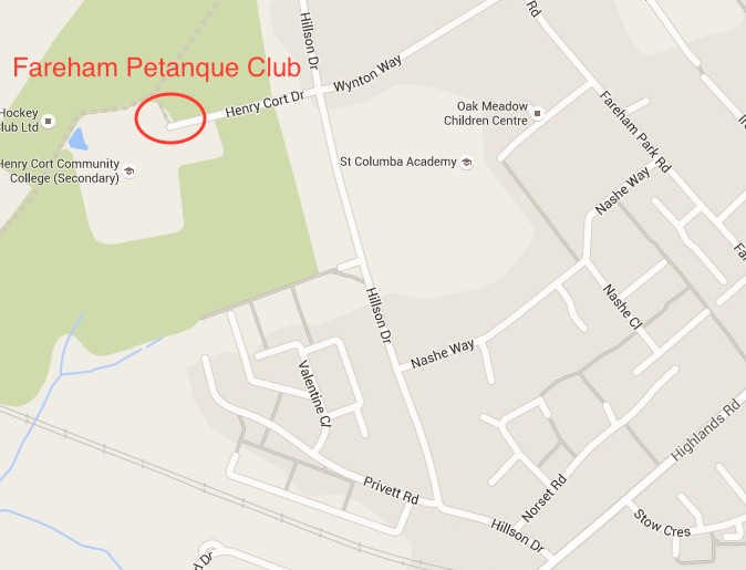 Find us – Fareham Pétanque Club